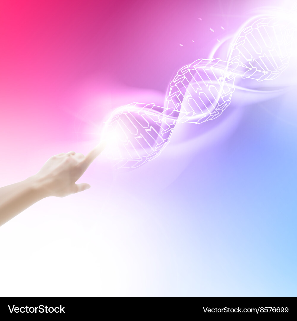 Purple background with dna Royalty Free Vector Image