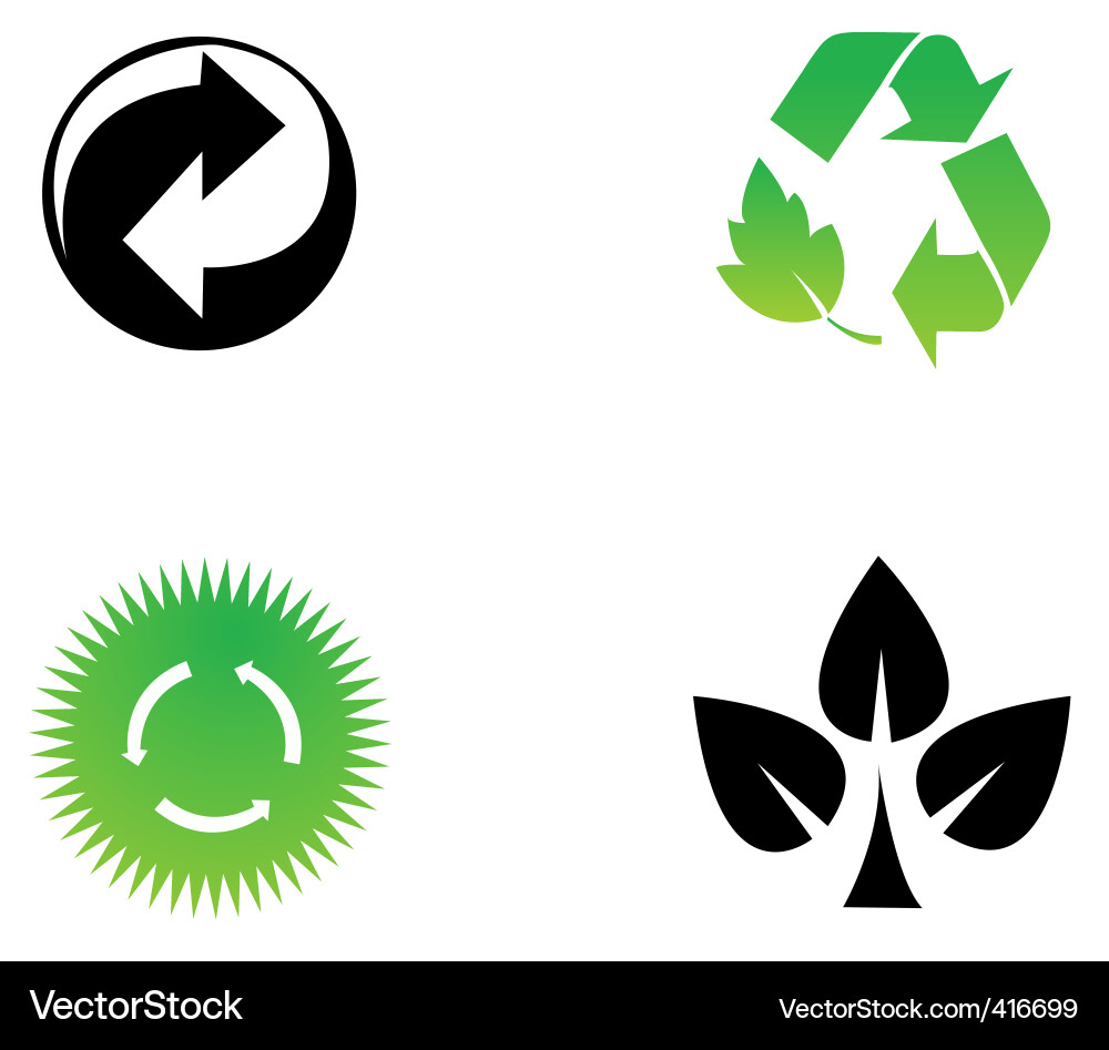 Recycle icons Royalty Free Vector Image - VectorStock