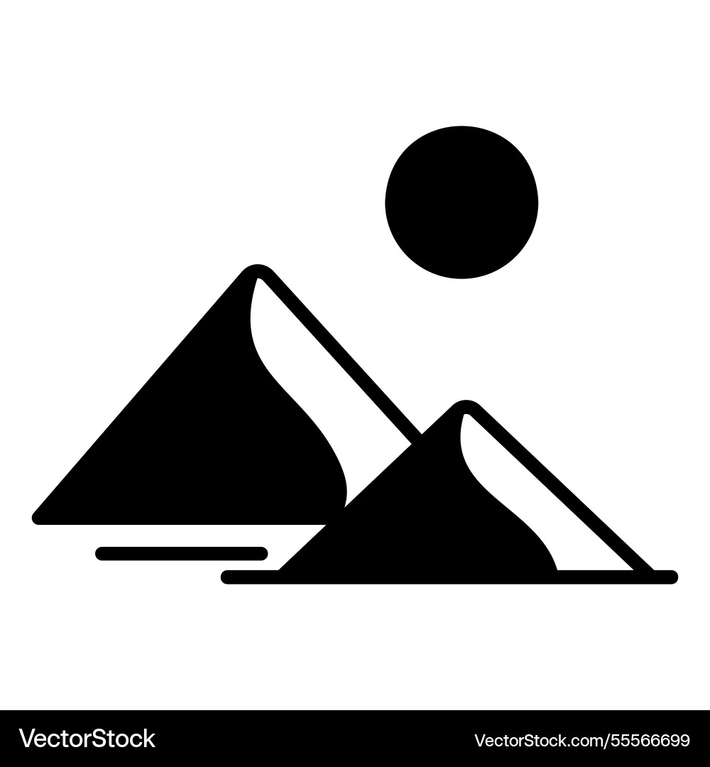 Sand dunes in the desert icon Royalty Free Vector Image