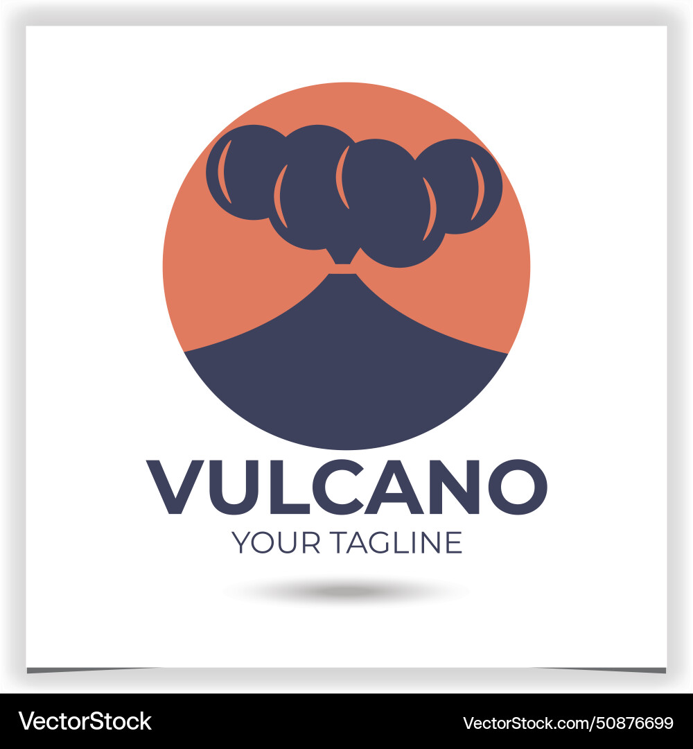 Volcano logo design template Royalty Free Vector Image