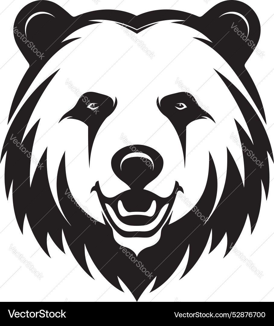 Bold bear icon bear majesty insignia Royalty Free Vector