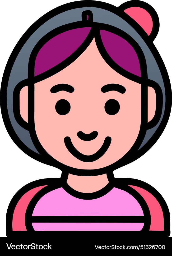 Girl face pink icon Royalty Free Vector Image - VectorStock