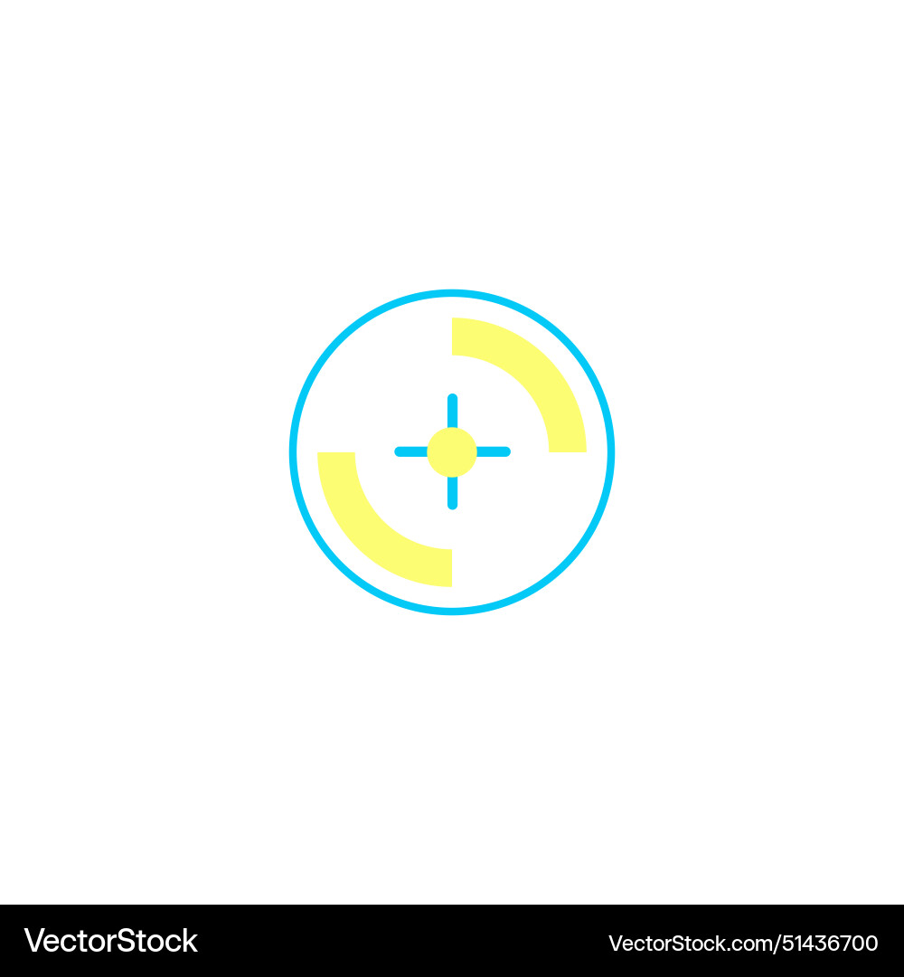 Shooting target laser tag goal icon Royalty Free Vector