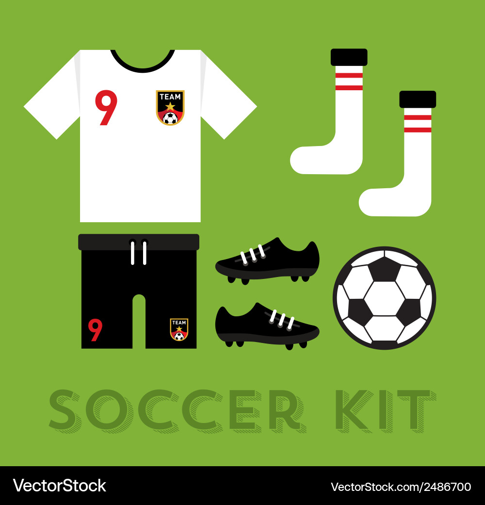 Soccer kit Royalty Free Vector Image - VectorStock