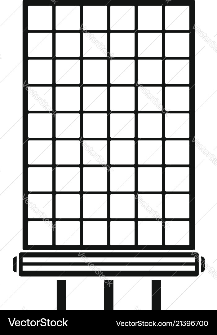 Solar battery icon simple style Royalty Free Vector Image