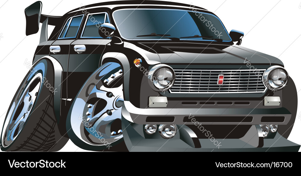 Vintage Lada Muscle Car Royalty Free Vector Image