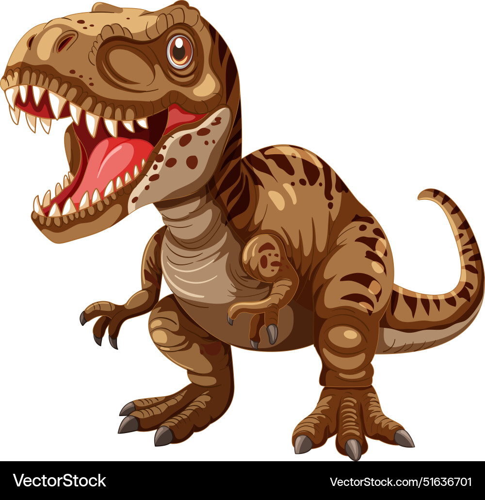 A detailed of roaring dinosaur Royalty Free Vector Image