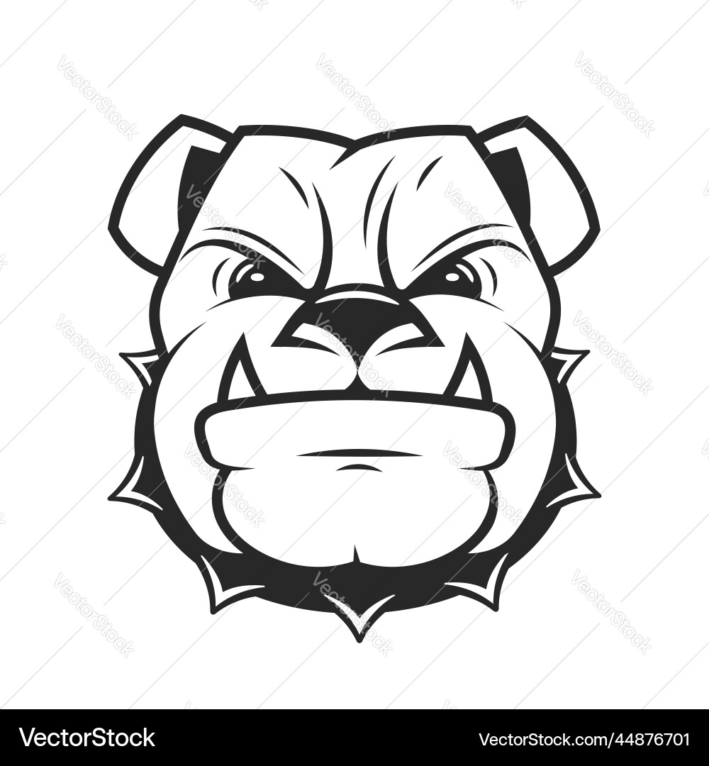 Bulldog logo design template in isolated white Vector Image