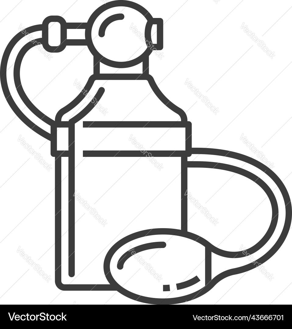 Cologne retro perfumery isolated outline icon Vector Image