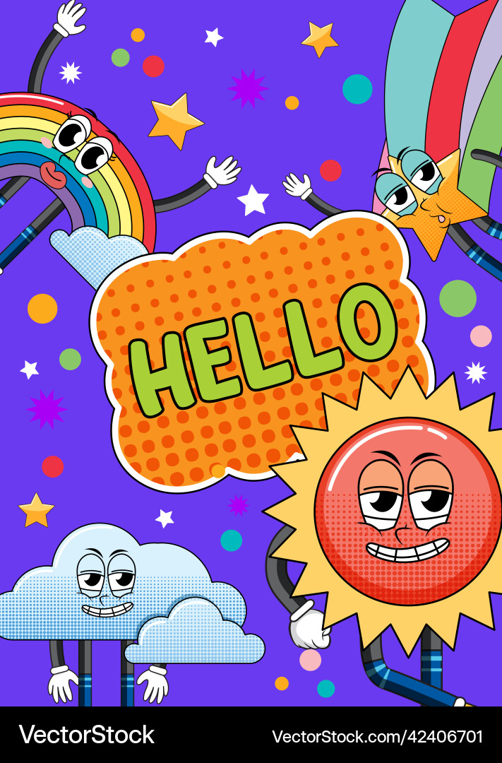 Comic word expression cartoon Royalty Free Vector Image