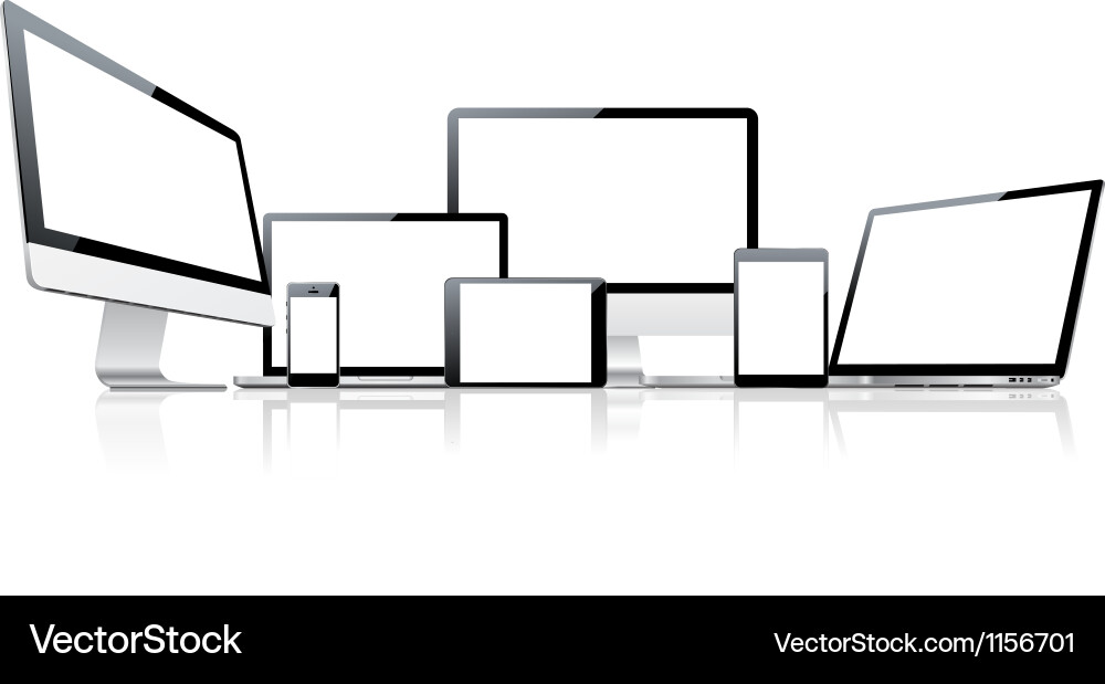 Device set Royalty Free Vector Image - VectorStock