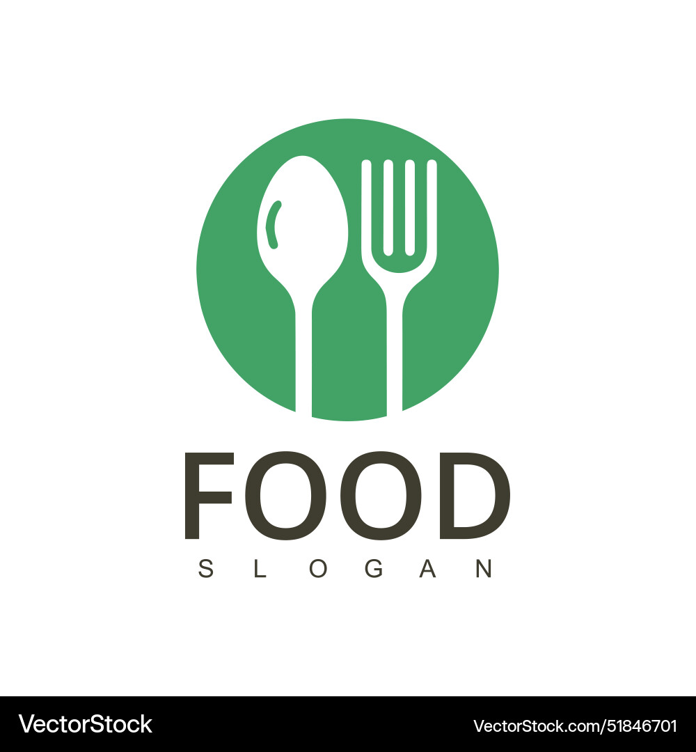Food logo icon and label for design menu Vector Image