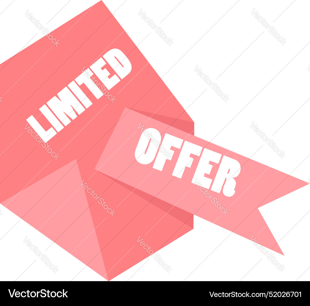 Pink and red arrows with limited text Royalty Free Vector
