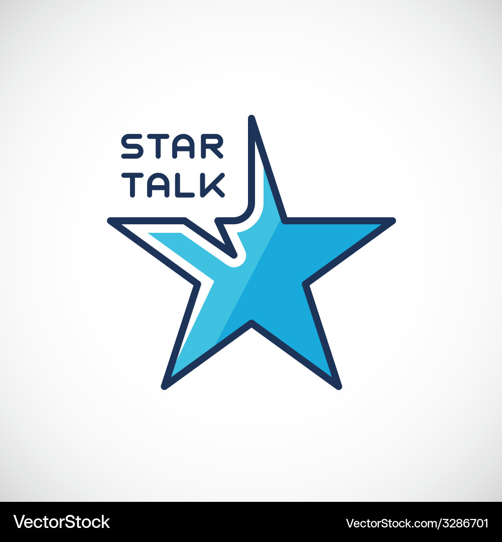 Star talk abstract logo template Royalty Free Vector Image