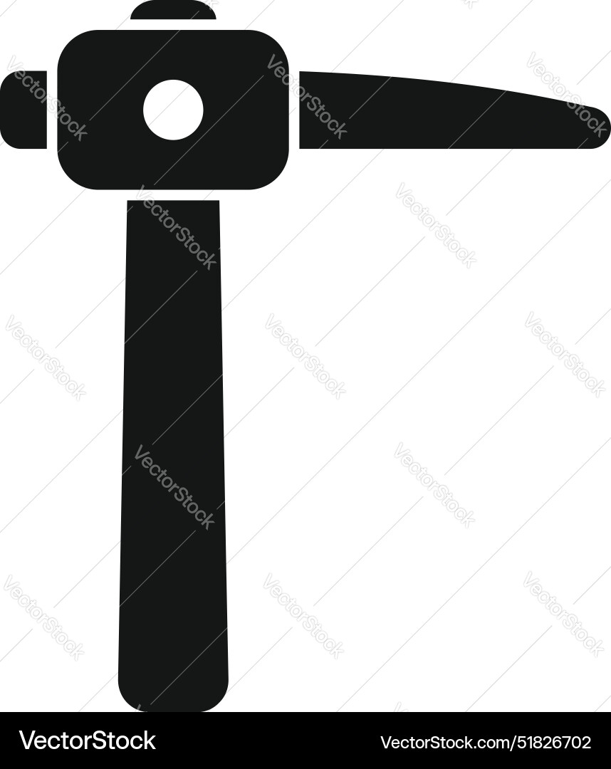 Blacksmith hammer striking anvil icon simple Vector Image