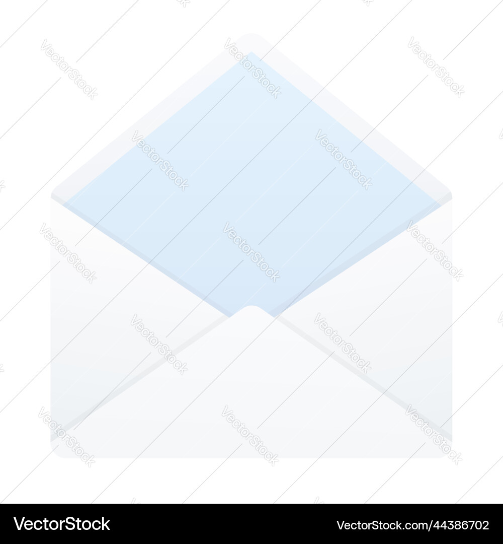 Blank white envelope - modern flat design style Vector Image