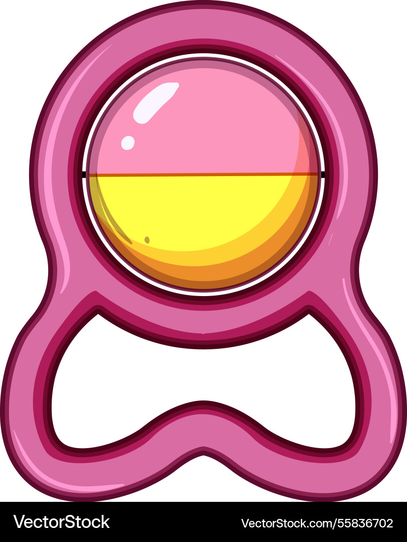 Colorful baby rattle cartoon Royalty Free Vector Image