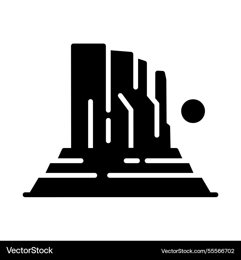 Grand canyon mountain icon Royalty Free Vector Image