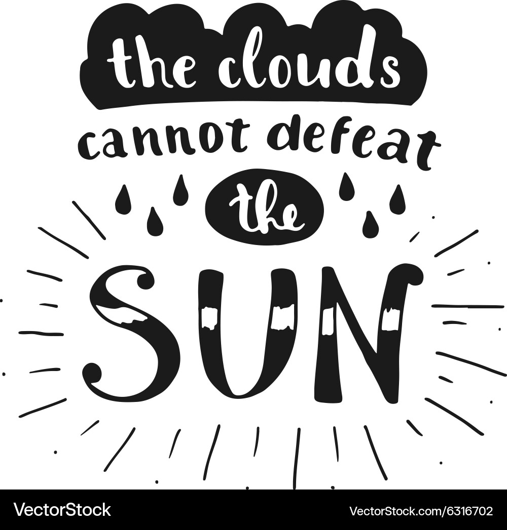 Hand drawn lettering poster Royalty Free Vector Image