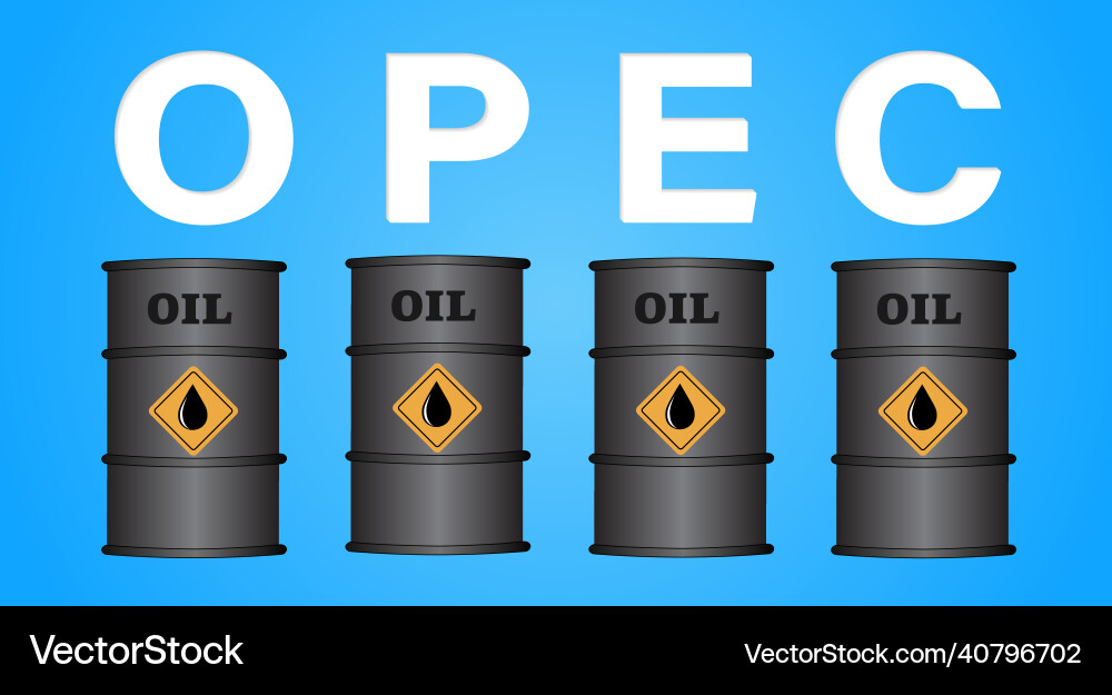 OPEC Oil Barrel Graphic Royalty Free Vector Image