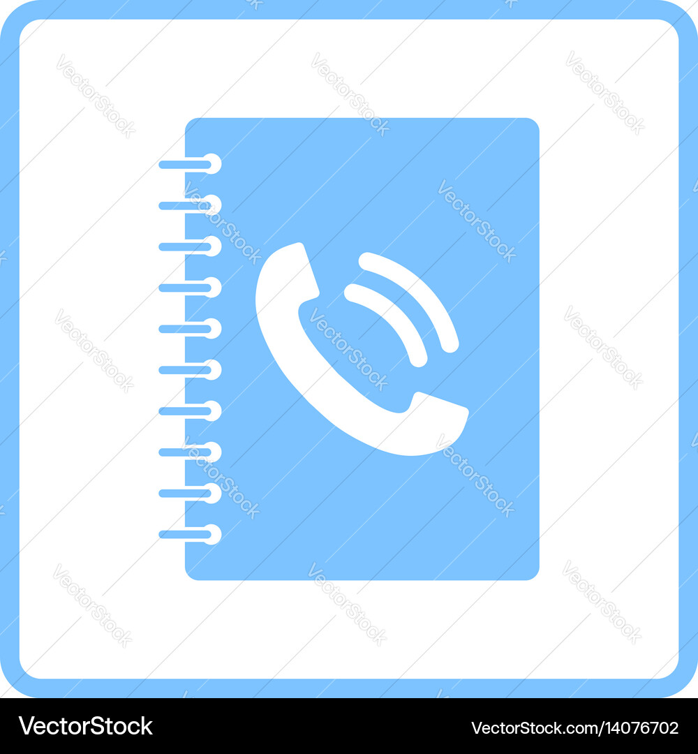 Phone book icon Royalty Free Vector Image - VectorStock