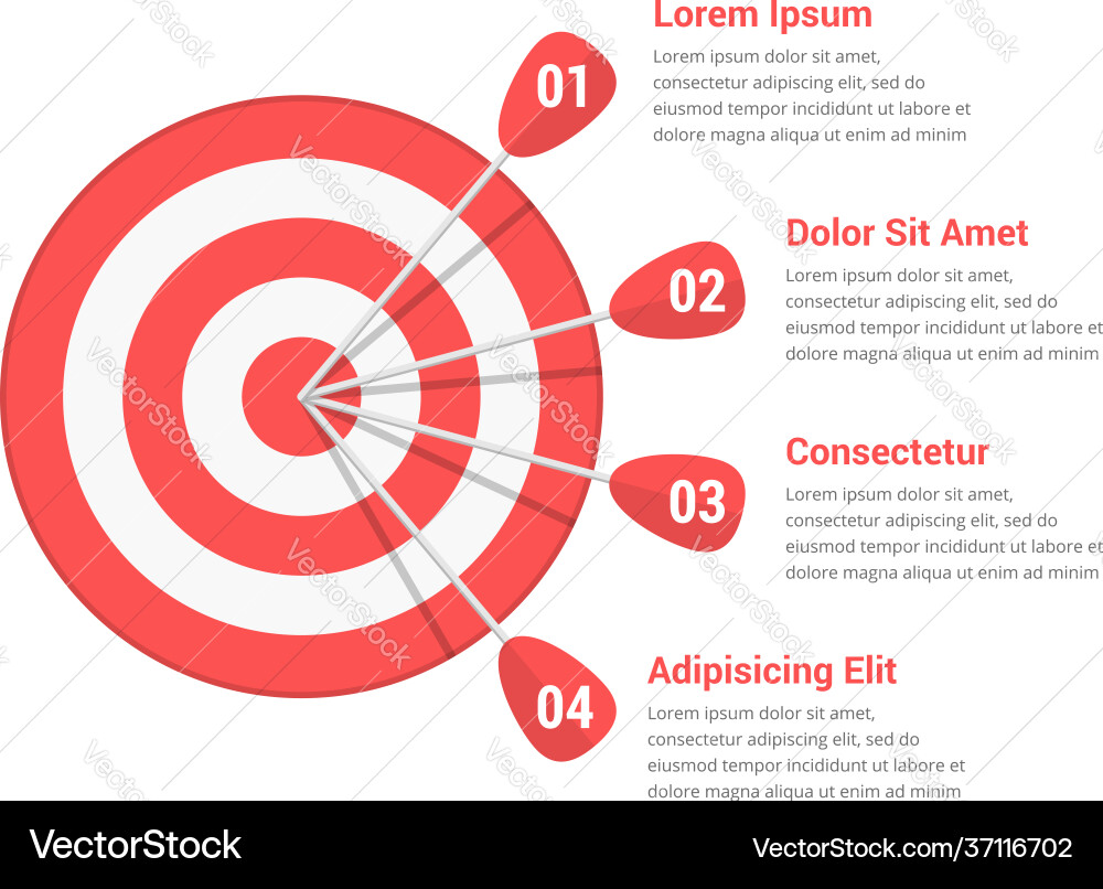 Target infographics Royalty Free Vector Image - VectorStock