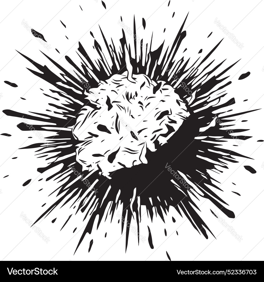Blast burst black comic explosion chaos Royalty Free Vector