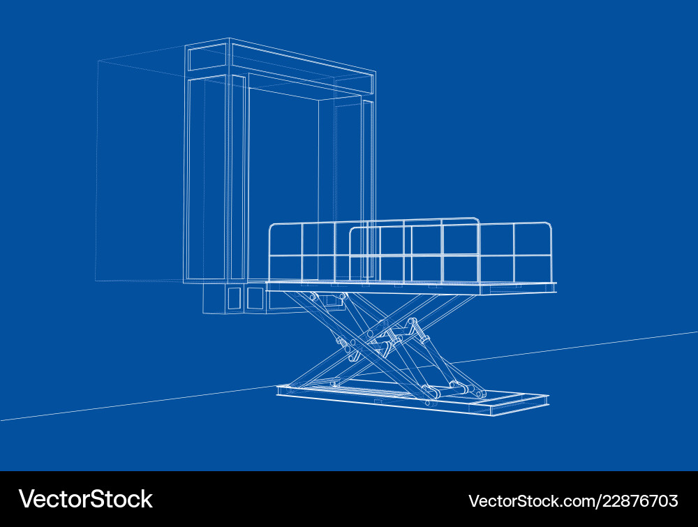Dock leveler concept Royalty Free Vector Image