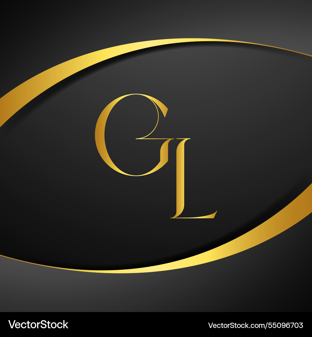 Gl luxury letter logo Royalty Free Vector Image