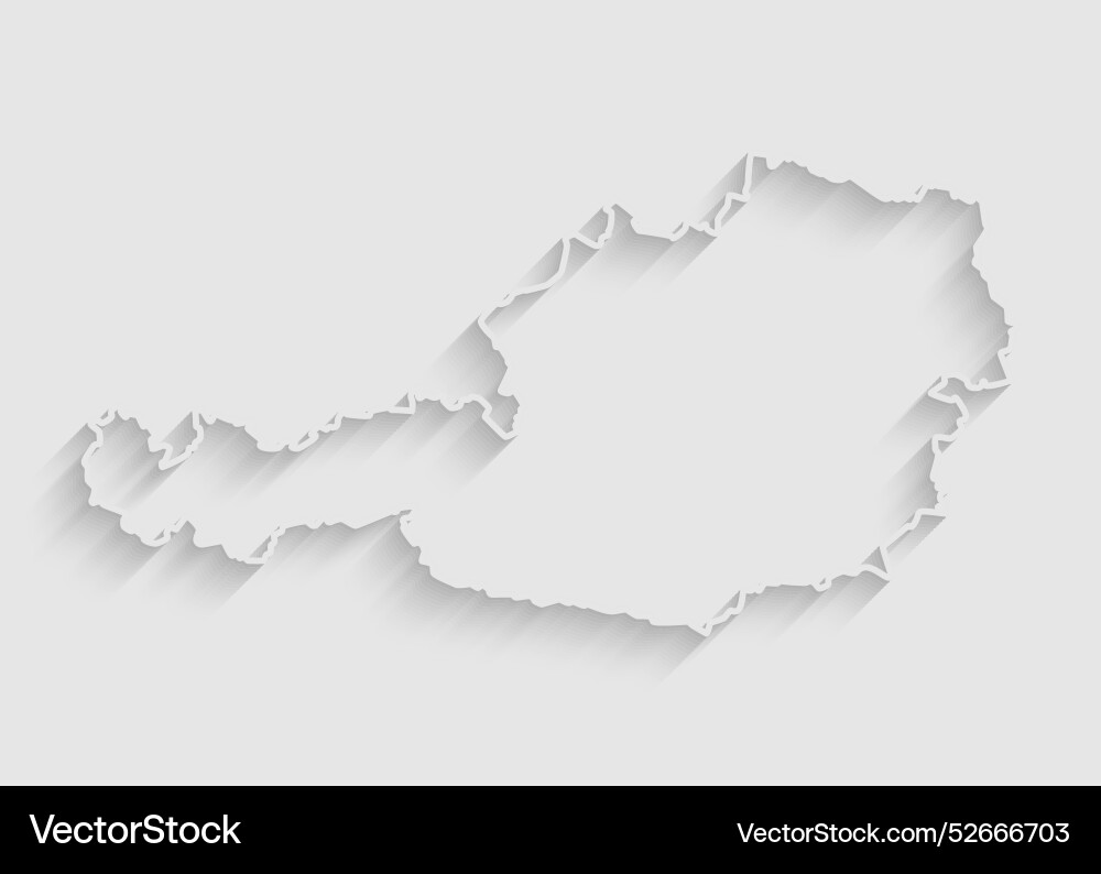 Map Austria Abstract Inner Shadow Royalty Free Vector Vectorstock