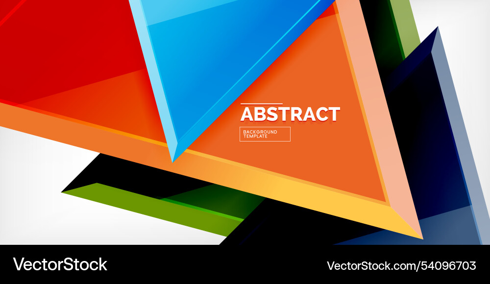 Triangle glass shapes geometric abstract Vector Image