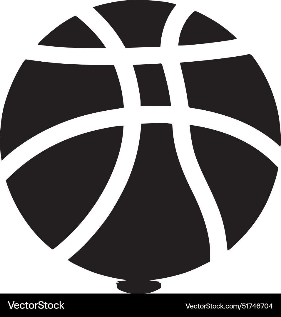 Basketball - black and white Royalty Free Vector Image