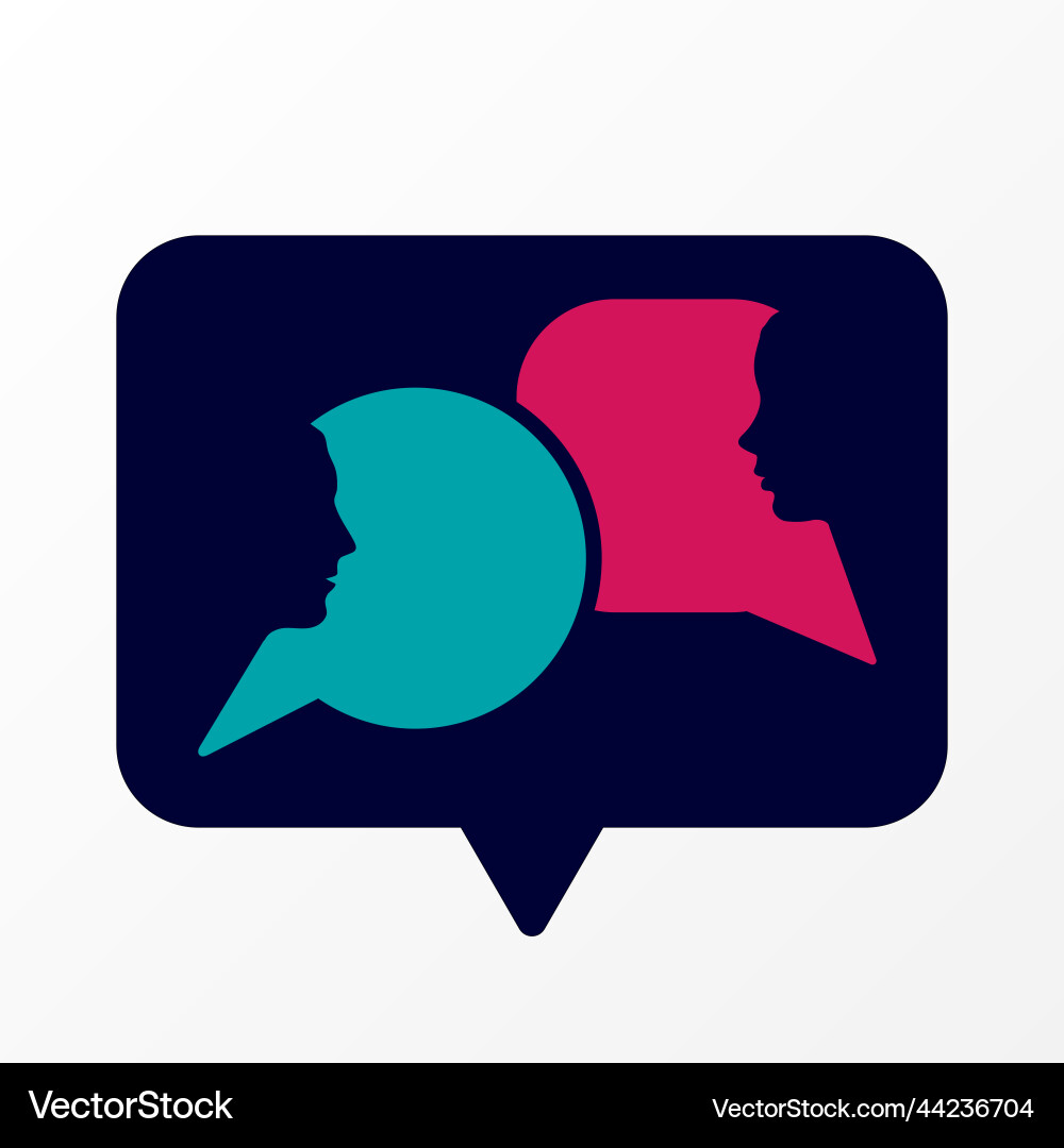 Black frame with people speech Royalty Free Vector Image