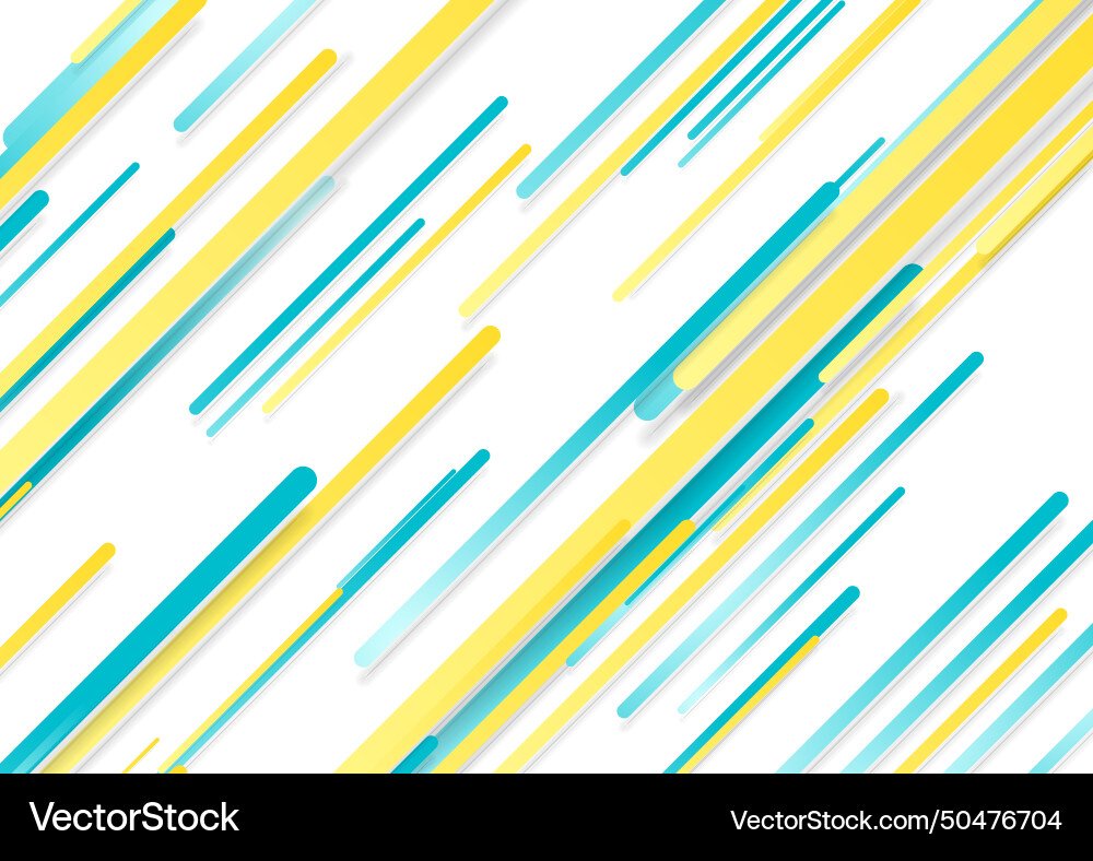 Blue yellow paper stripes abstract minimal Vector Image