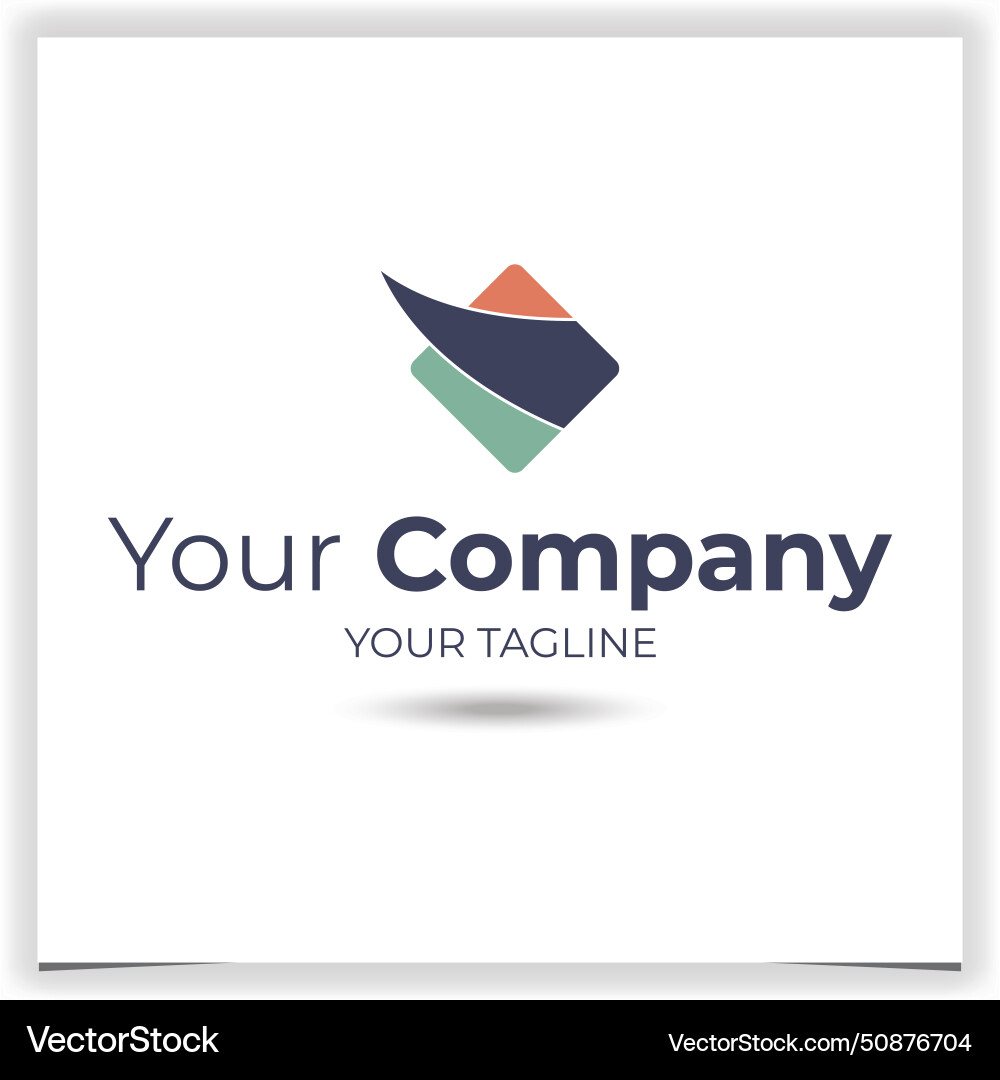 Colourful abstract shape logo design template Vector Image