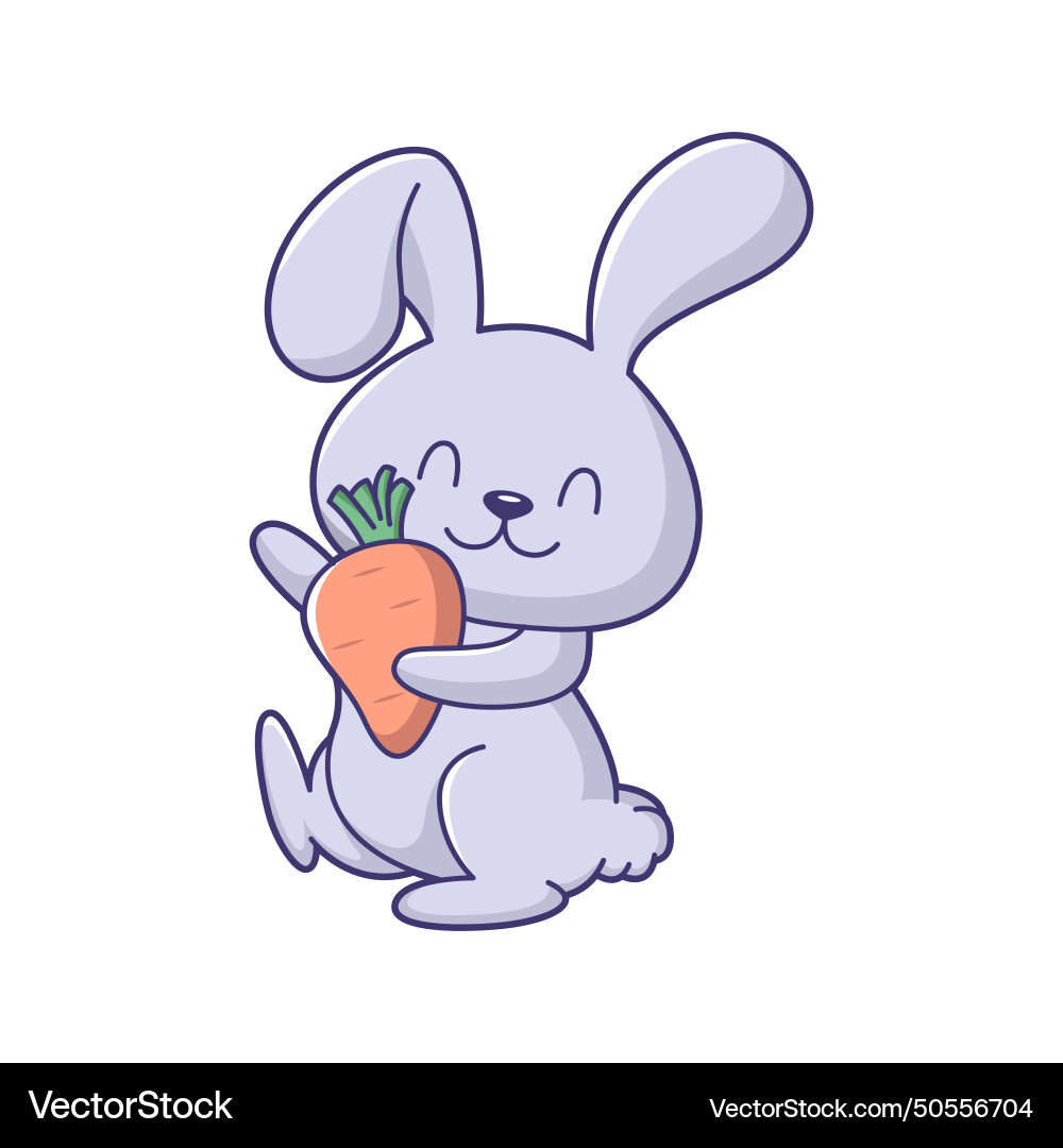 Cute bunny character design Royalty Free Vector Image