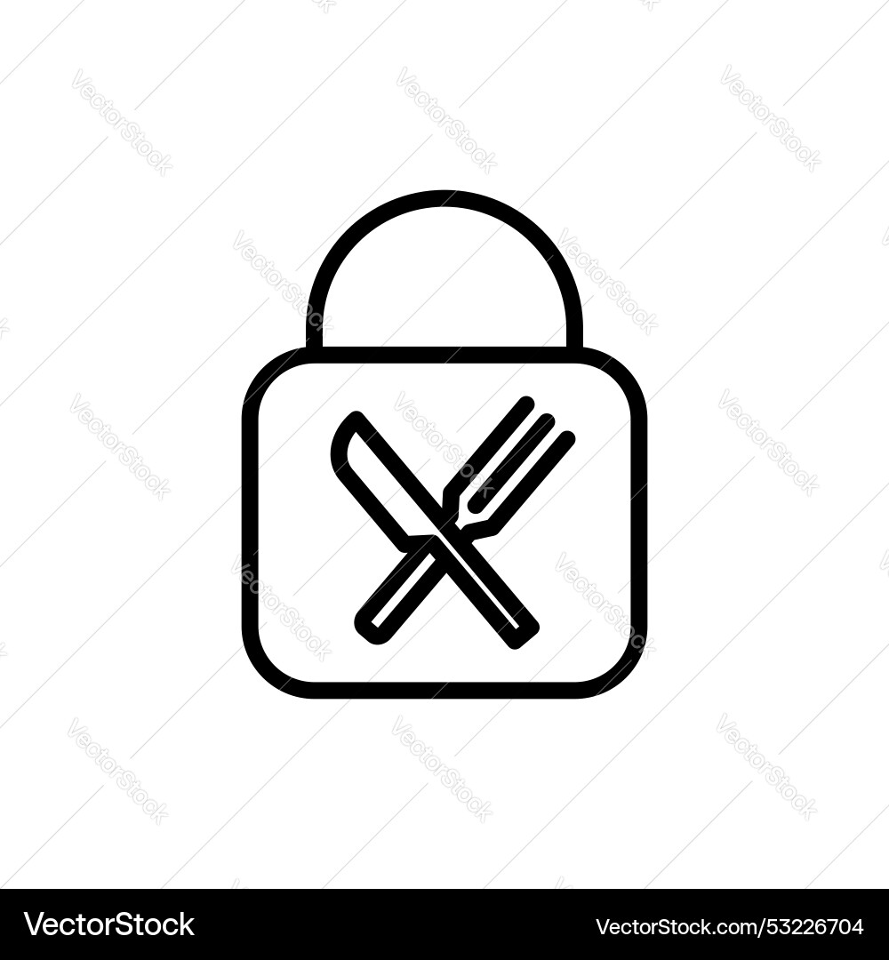 Food security lock icon set safety seal Royalty Free Vector