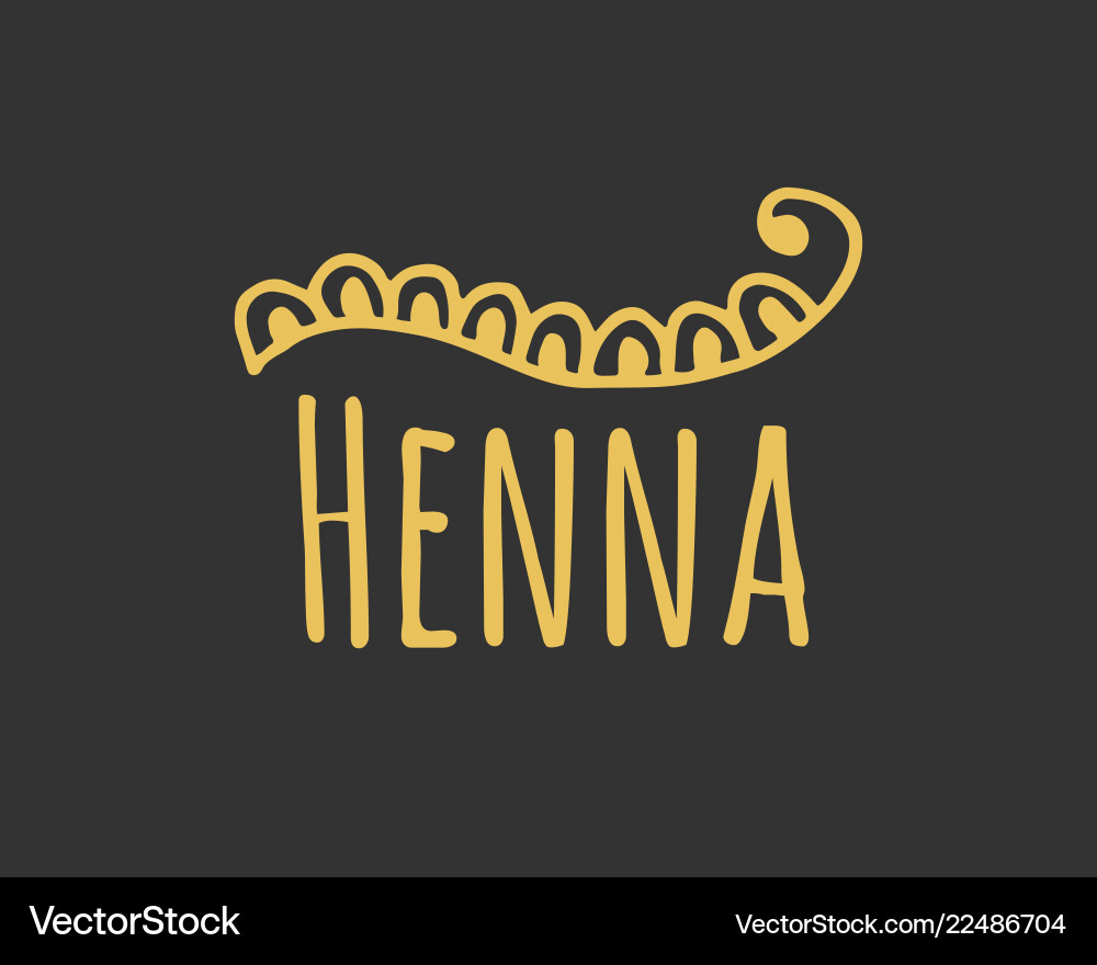 Henna mehndi logo traditional emblem Royalty Free Vector