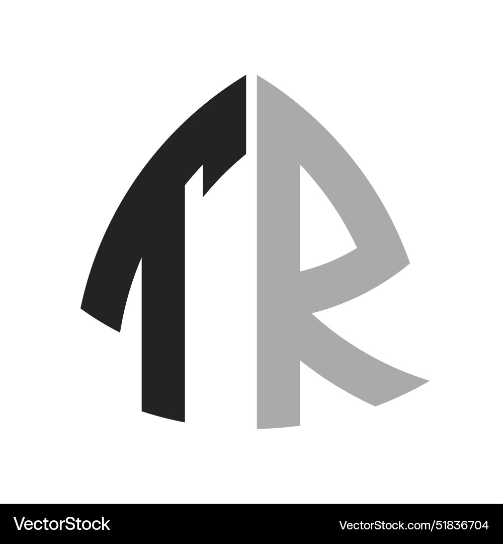 Modern creative tr logo design letter icon Vector Image