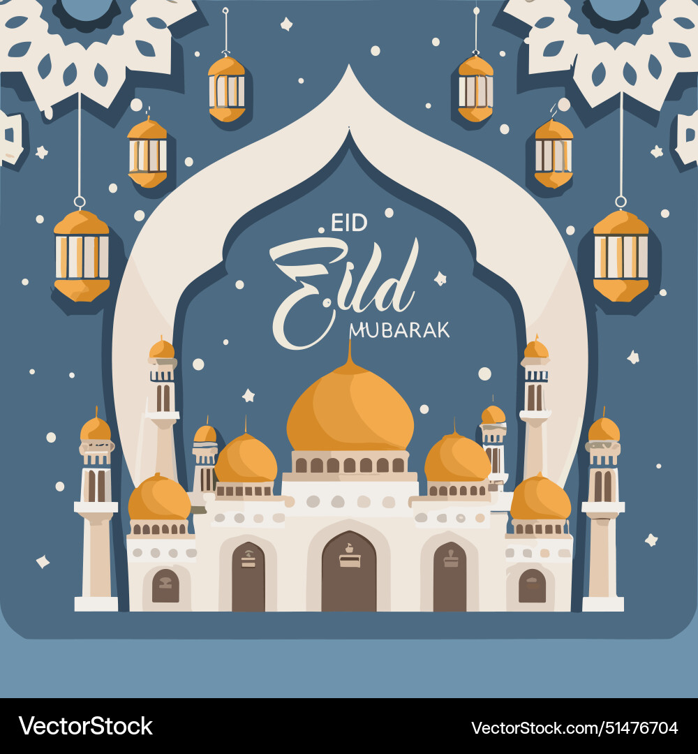 Ramadan concept flat Royalty Free Vector Image