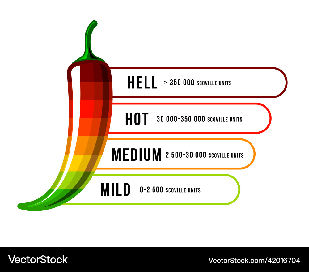 Spicy Chili Heat Scale Royalty Free Vector Image