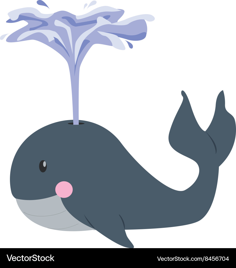 Whale spout Royalty Free Vector Image - VectorStock