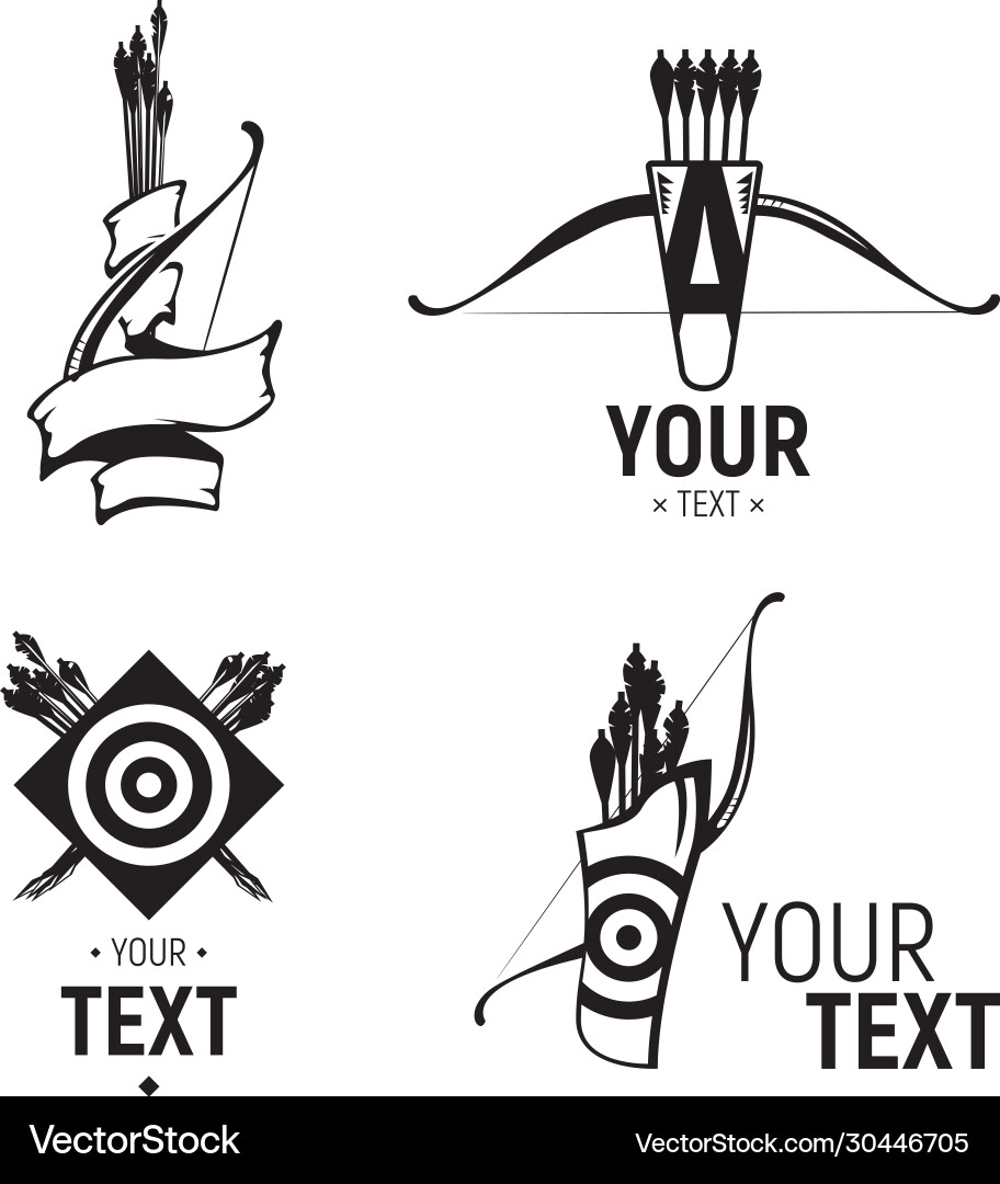 Archery set Royalty Free Vector Image - VectorStock