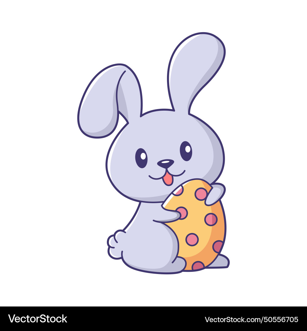 Cute bunny character design Royalty Free Vector Image