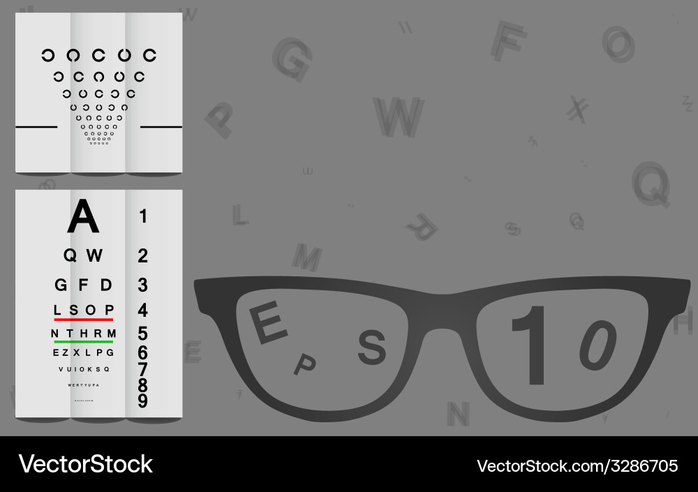Eye chart Royalty Free Vector Image - VectorStock