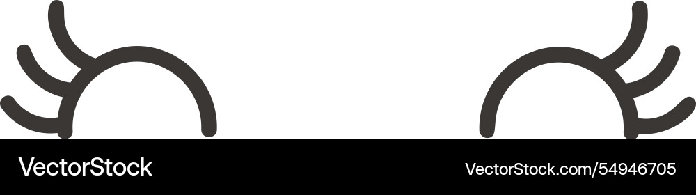 Minimalist showcasing closed eyes Royalty Free Vector Image