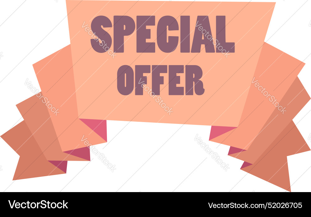 Pink special offer sign Royalty Free Vector Image