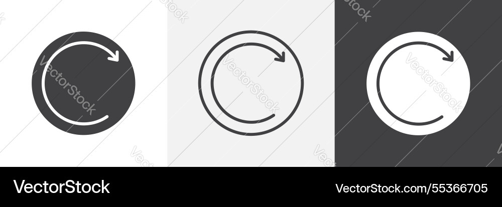 Redo icons collection graphic designs for ui Vector Image