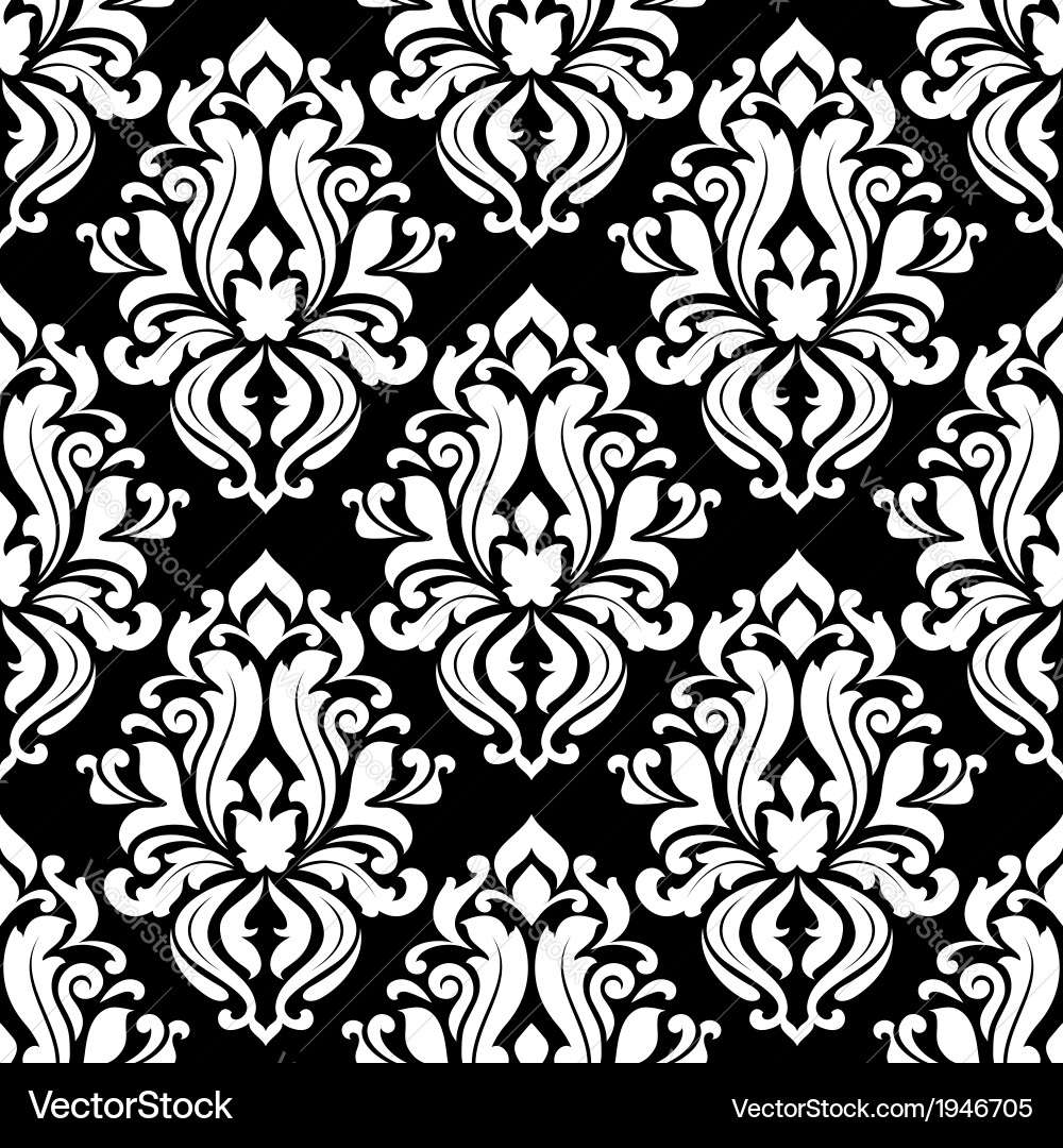 Retro black and white seamless pattern Royalty Free Vector