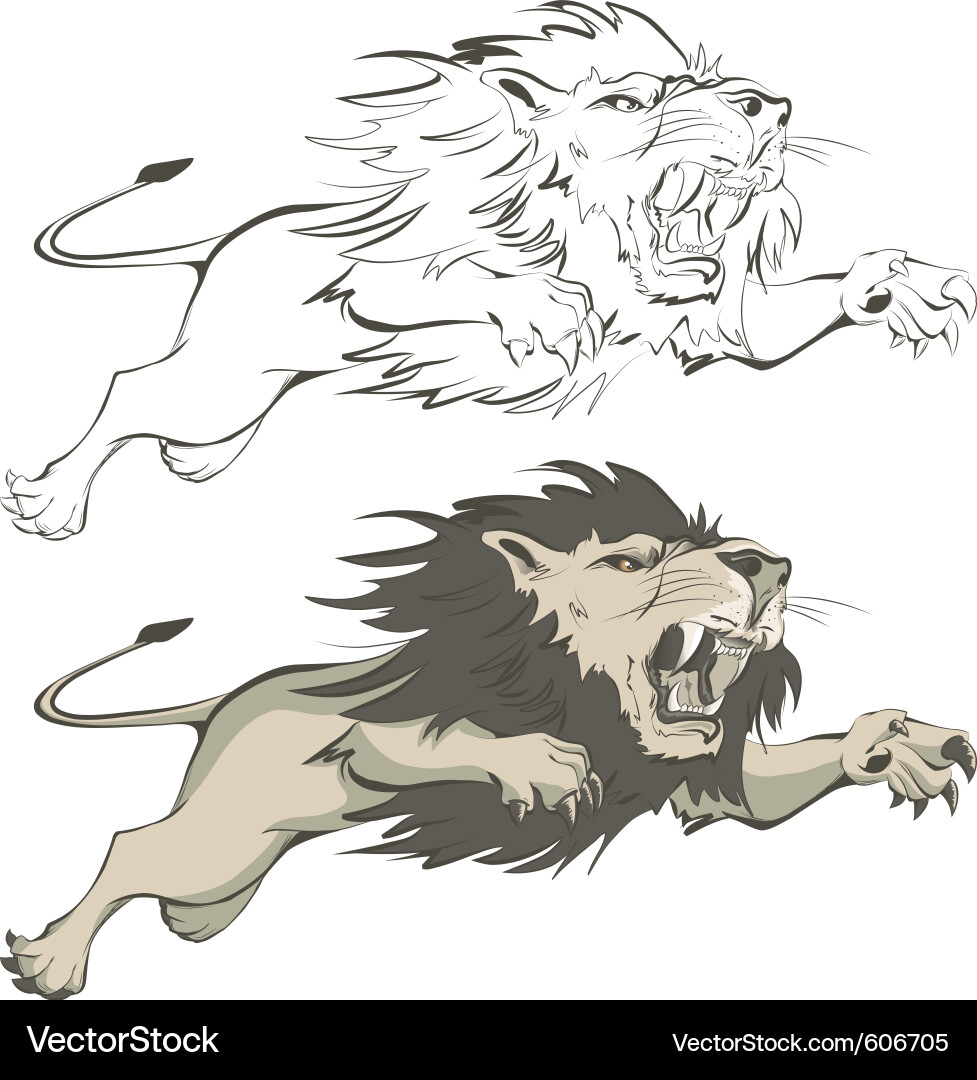 Roaring Lion Royalty Free Vector Image - VectorStock
